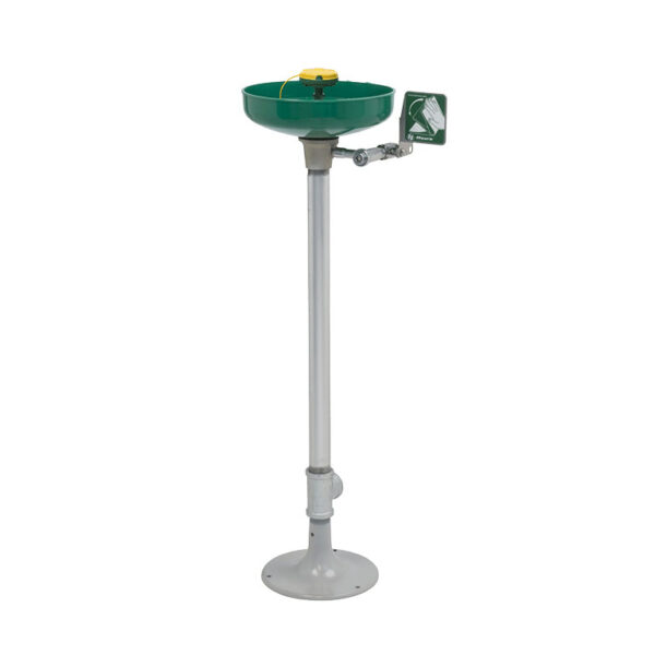 HAWS Eyewash Station – freestanding pedestal mounted with green ABS ...